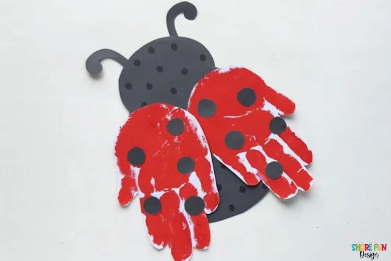Handprint Ladybug Craft Template With Directions - Etsy
