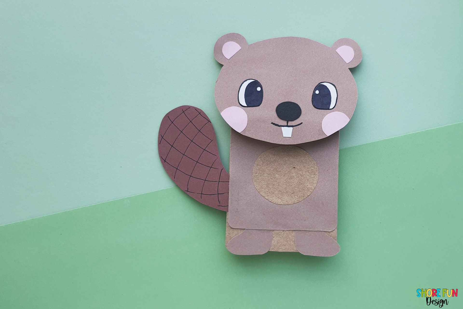 Beaver Paper Bag Puppet Template With Directions - Etsy