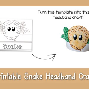 Snake Headband Papercraft Template With Directions - Etsy