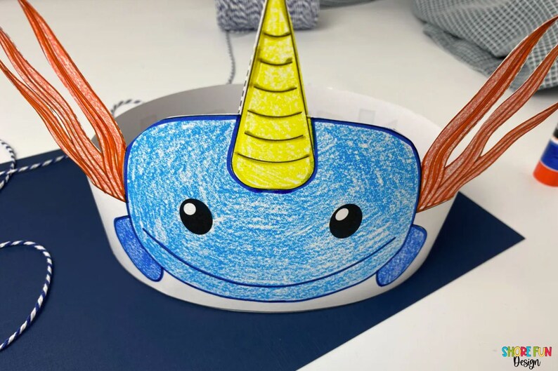 Narwhal Headband Papercraft Template With Directions - Etsy