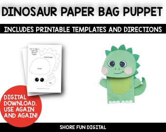 Police Paper Bag Puppet Craft Template With Directions - Etsy