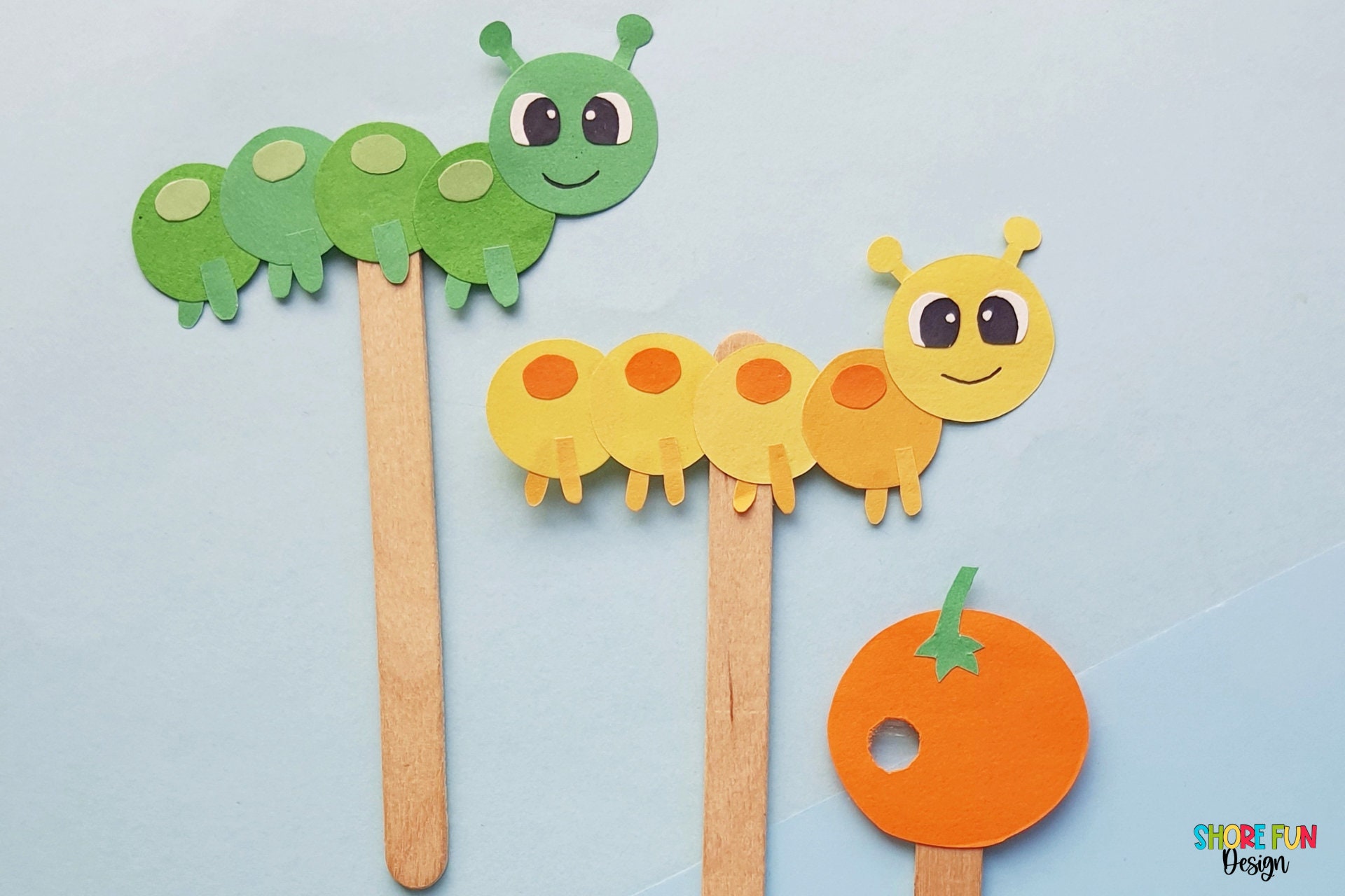 Caterpillar Puppets Craft Template With Directions - Etsy