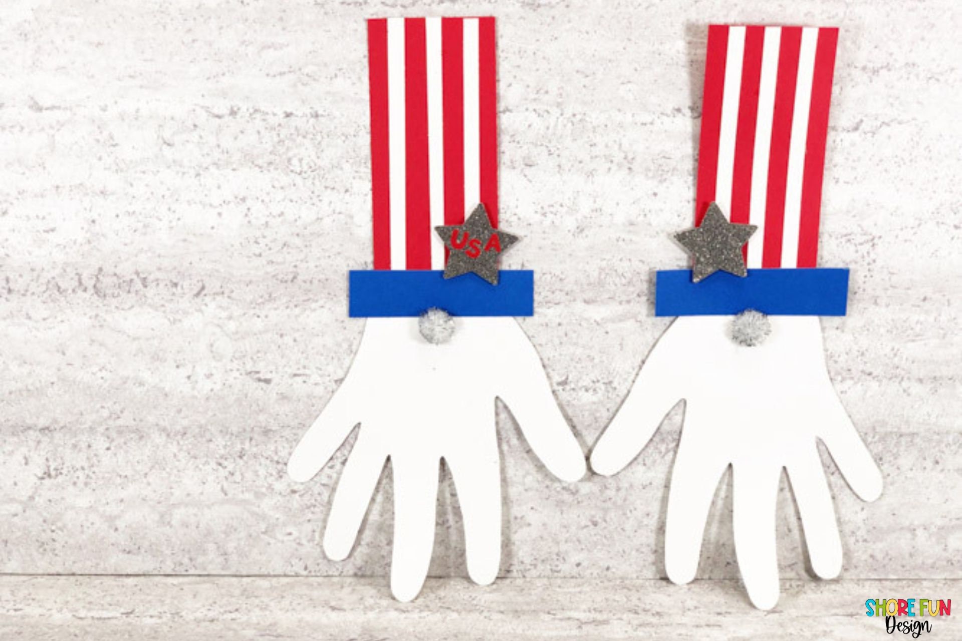 Patriotic Handprint Papercraft Template With Directions - Etsy