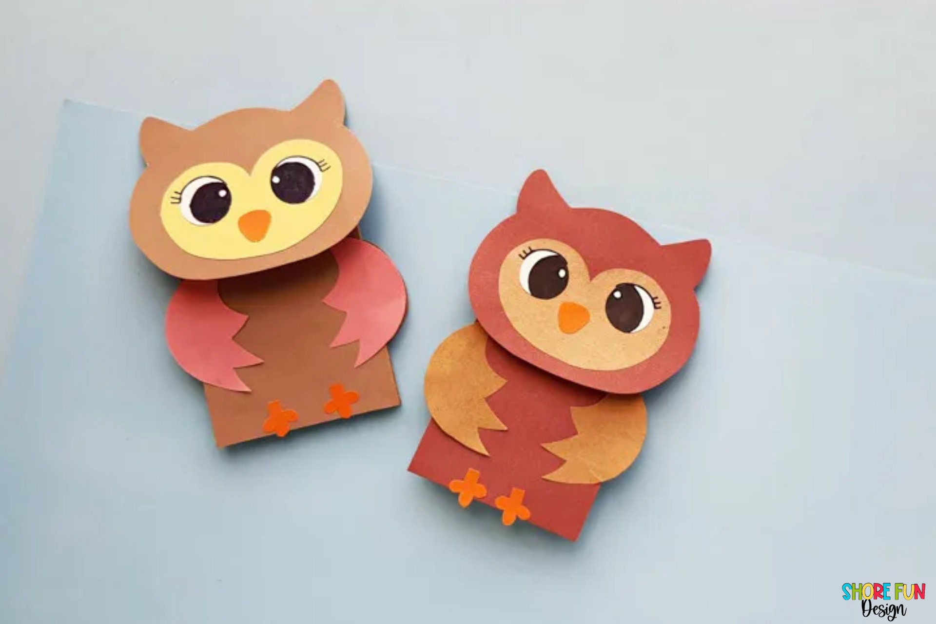 Owl Paper Bag Puppet Craft Template With Directions - Etsy