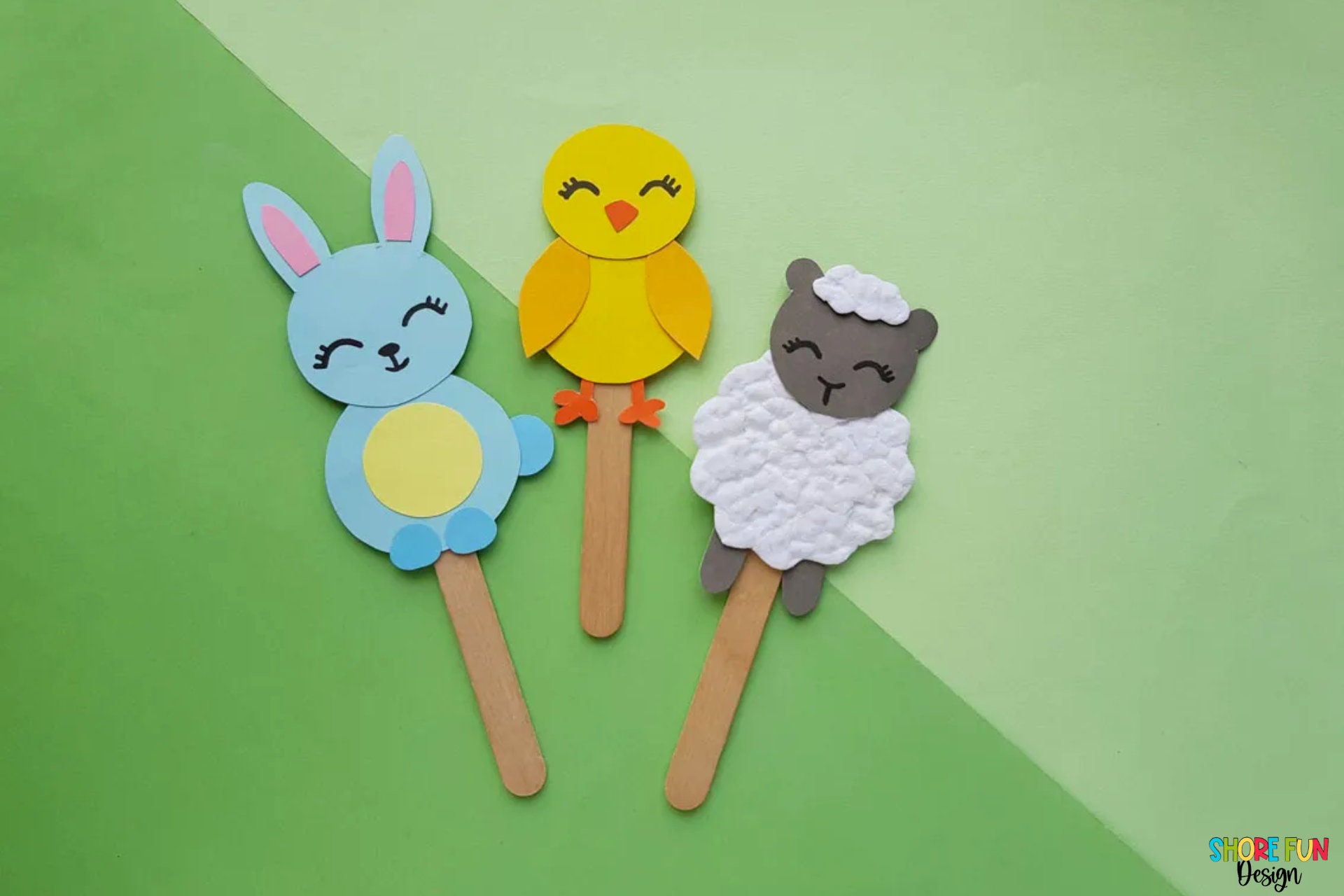 Spring Paper Puppets Craft Template With Directions - Etsy