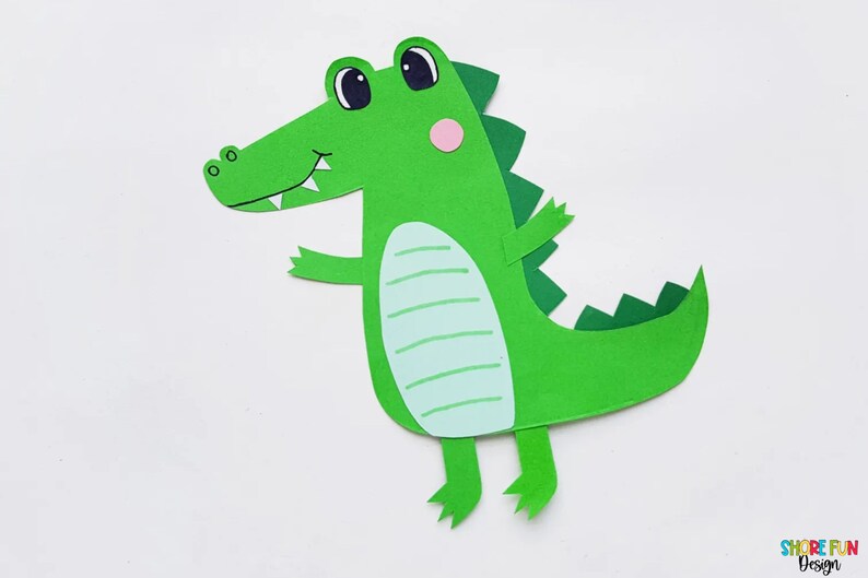 Alligator Papercraft Template With Directions - Etsy