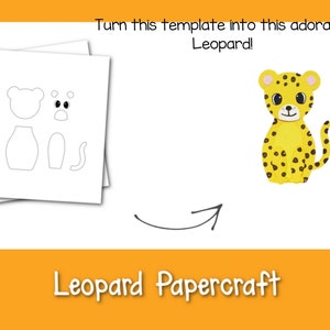 Leopard Papercraft Template With Directions - Etsy