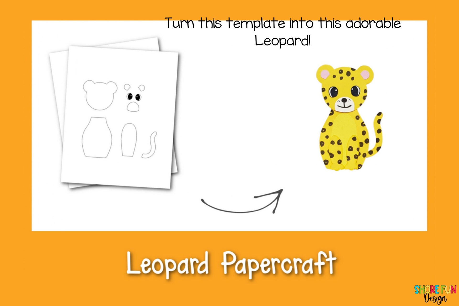 Leopard Papercraft Template With Directions - Etsy