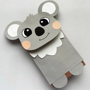 Koala Paper Bag Puppet Craft Template With Directions - Etsy Australia