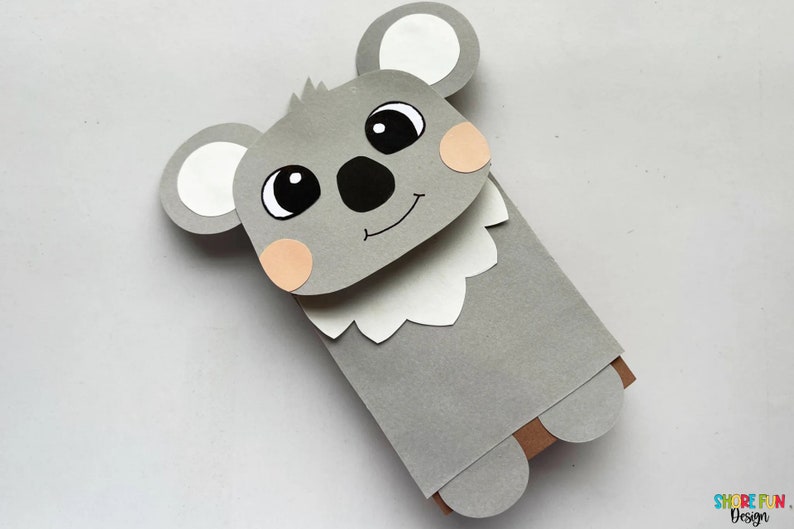 Koala Paper Bag Puppet Craft Template With Directions - Etsy Australia
