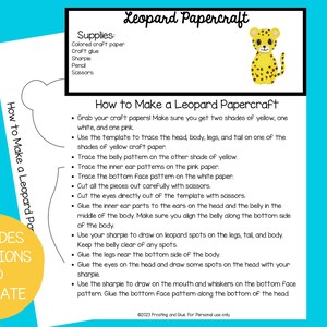 Leopard Papercraft Template With Directions - Etsy