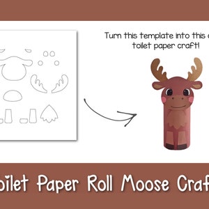 Toilet Paper Roll Moose Craft Template With Directions - Etsy