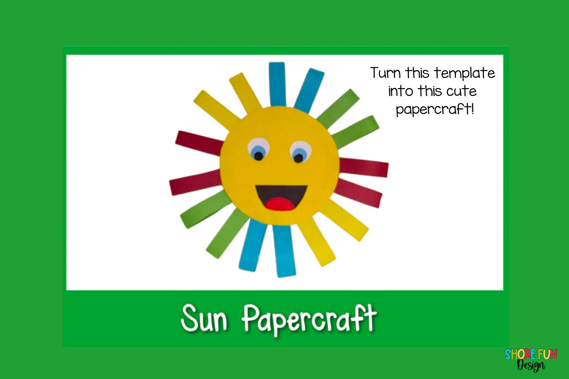 Sun Papercraft Template With Directions - Etsy