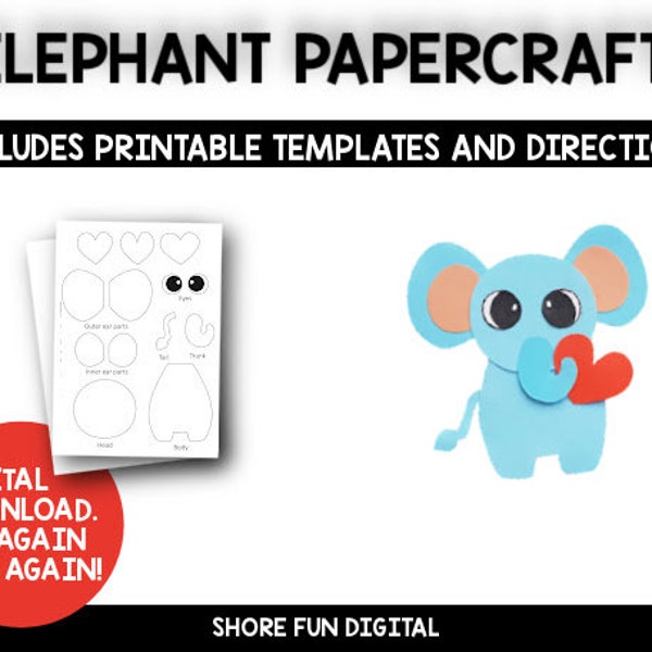 Elephant Papercraft - Etsy