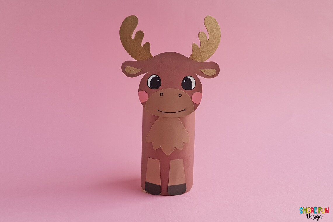 Toilet Paper Roll Moose Craft Template With Directions - Etsy