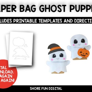 Paper Bag Ghost Puppet With Directions - Etsy