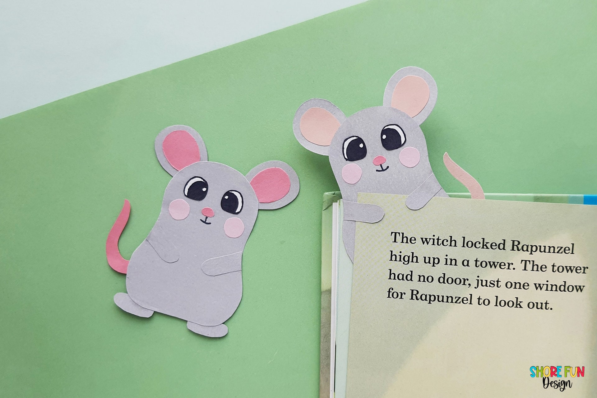 Mouse Bookmark Craft Template With Directionss - Etsy