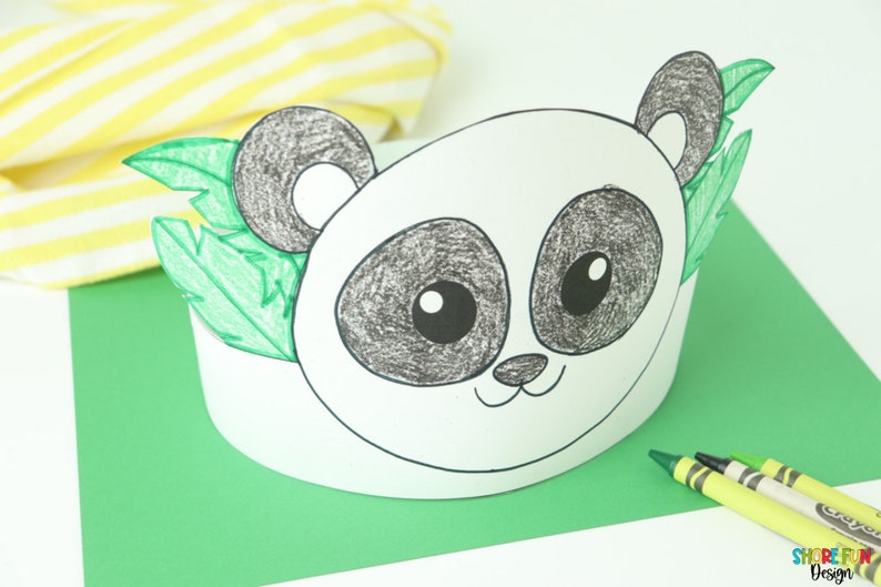 Panda Headband Papercraft Template With Directions - Etsy
