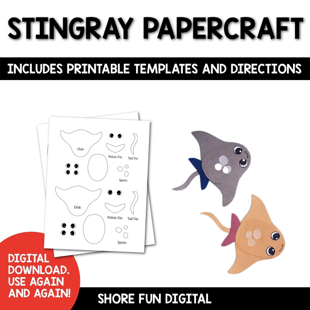 Stingray Papercraft With Directions - Etsy