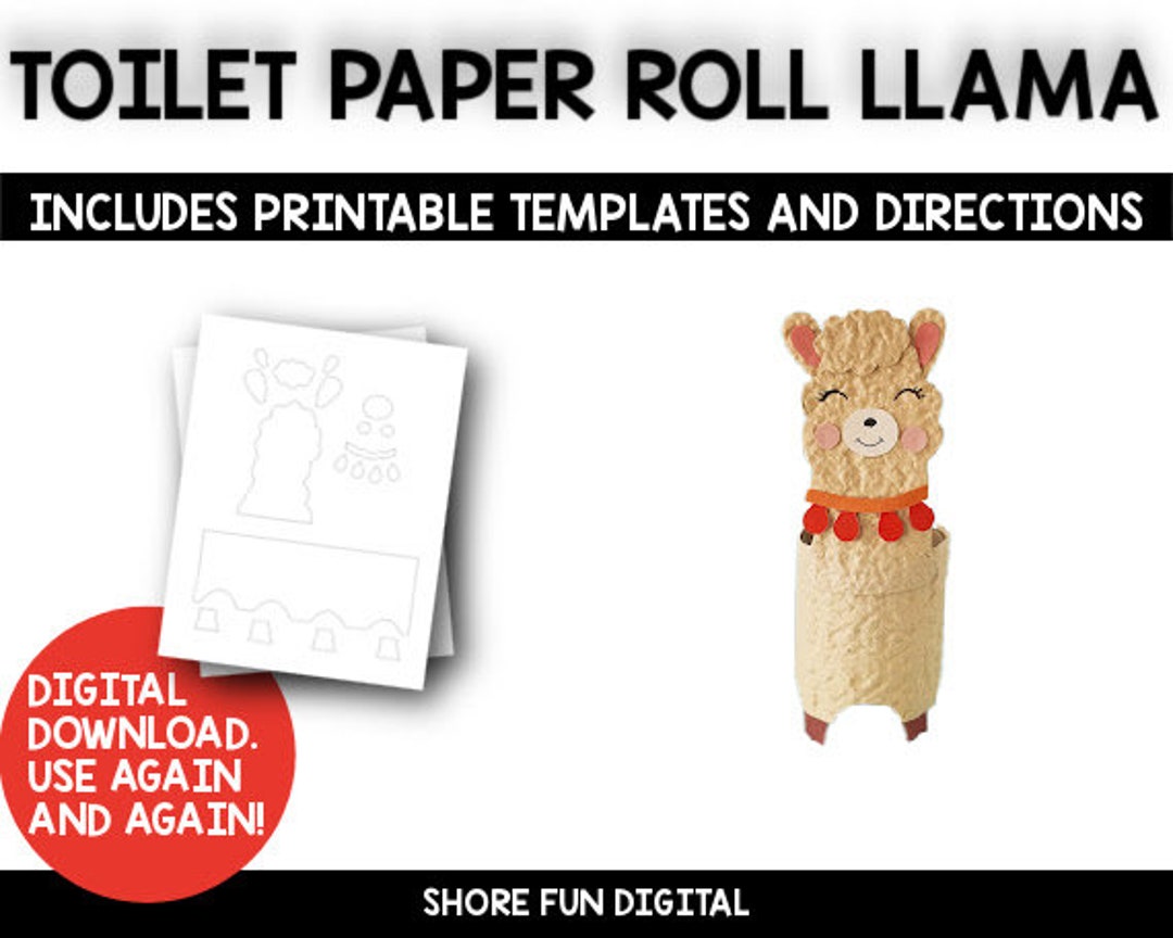 Toilet Paper Roll Llama Craft Template With Directions - Etsy