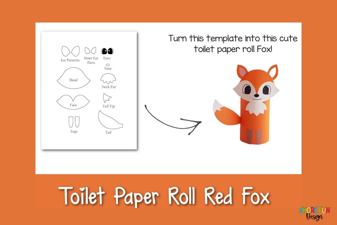 Fox Toilet Paper Roll Craft With Directions - Etsy