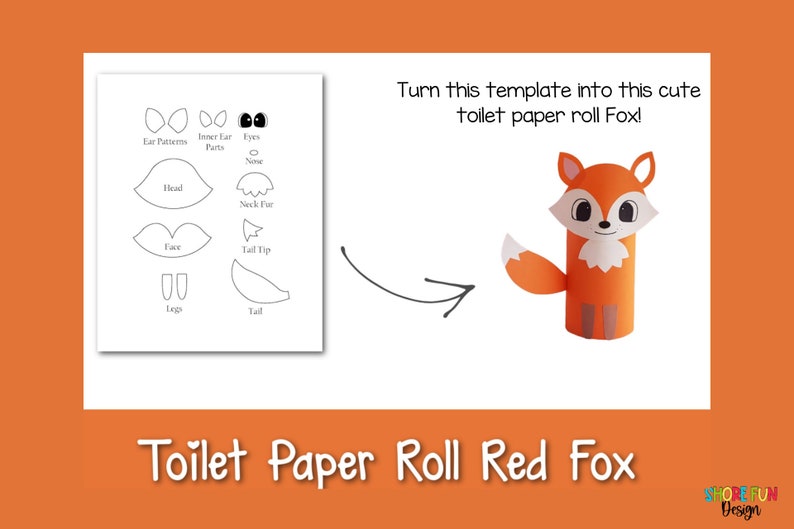Fox Toilet Paper Roll Craft With Directions - Etsy
