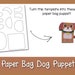 Paper Bag Dog Puppet Template With Directions - Etsy