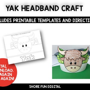 Yak Headband Papercraft Template With Directions - Etsy UK