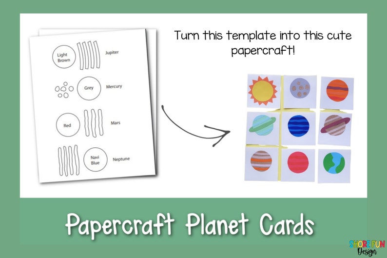 Papercraft Planet Cards Template With Directions - Etsy
