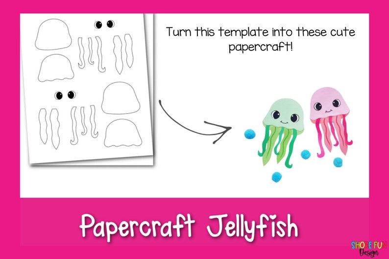 Papercraft Jellyfish Template With Directions - Etsy