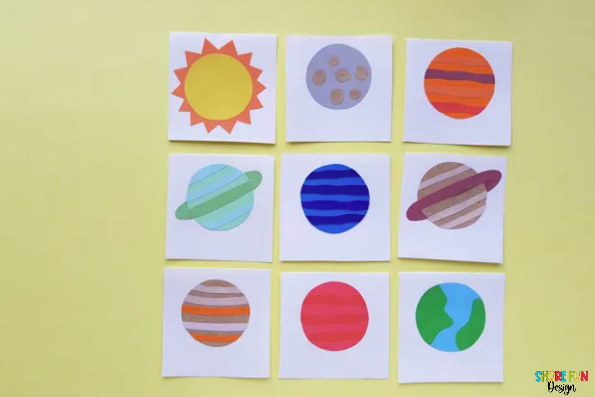 Papercraft Planet Cards Template With Directions - Etsy