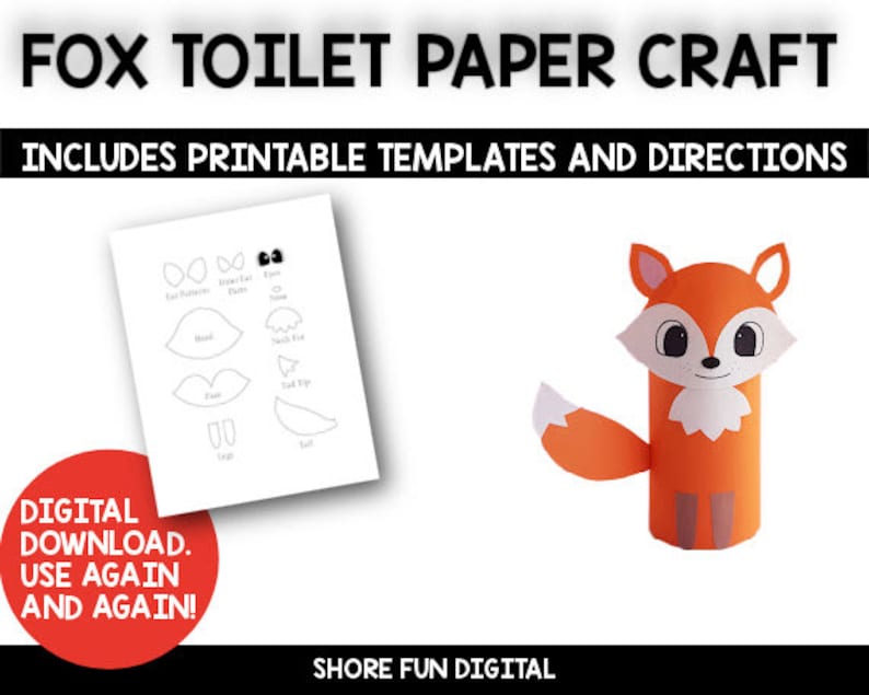 Fox Toilet Paper Roll Craft With Directions - Etsy