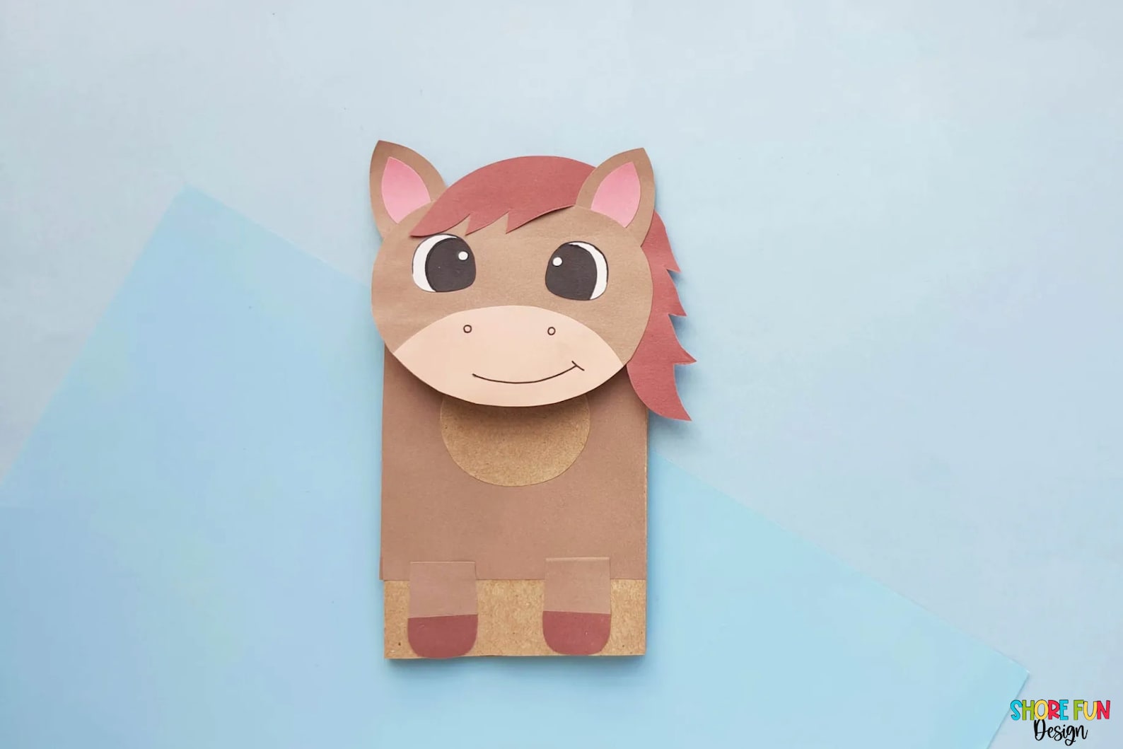 Horse Paper Bag Puppet Craft Template With Directions - Etsy