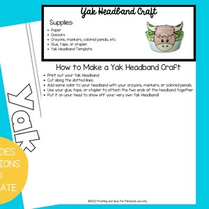 Yak Headband Papercraft Template With Directions - Etsy