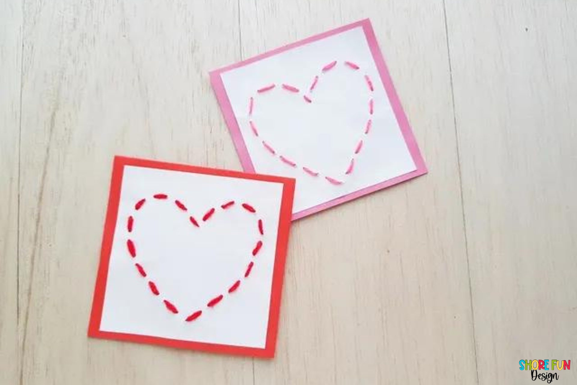 Heart Stitch Craft Template With Directions - Etsy