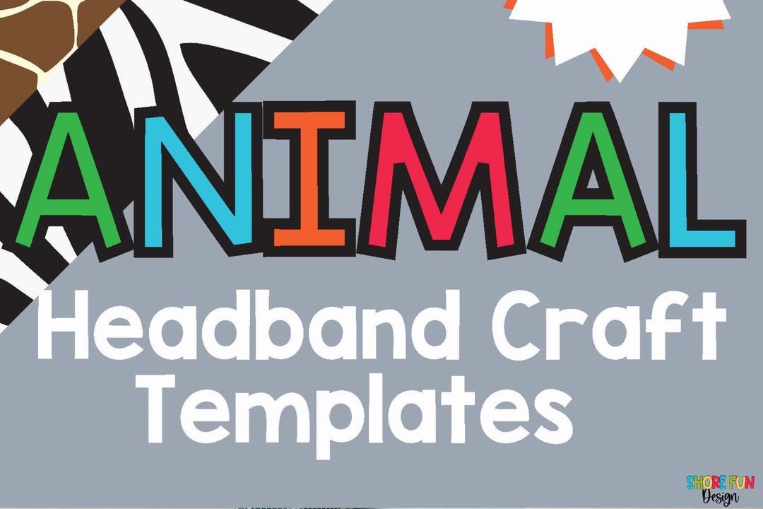 Animal Headband Craft Templates - Etsy