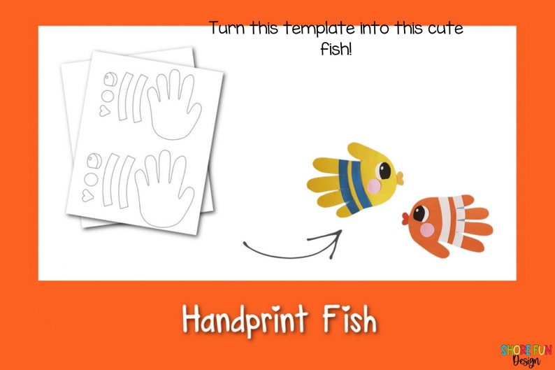 Handprint Fish Craft Template With Directions - Etsy