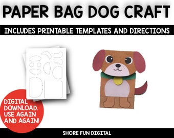 Firefighter Paper Bag Puppets 2 Boys 2 Girls Color Black - Etsy