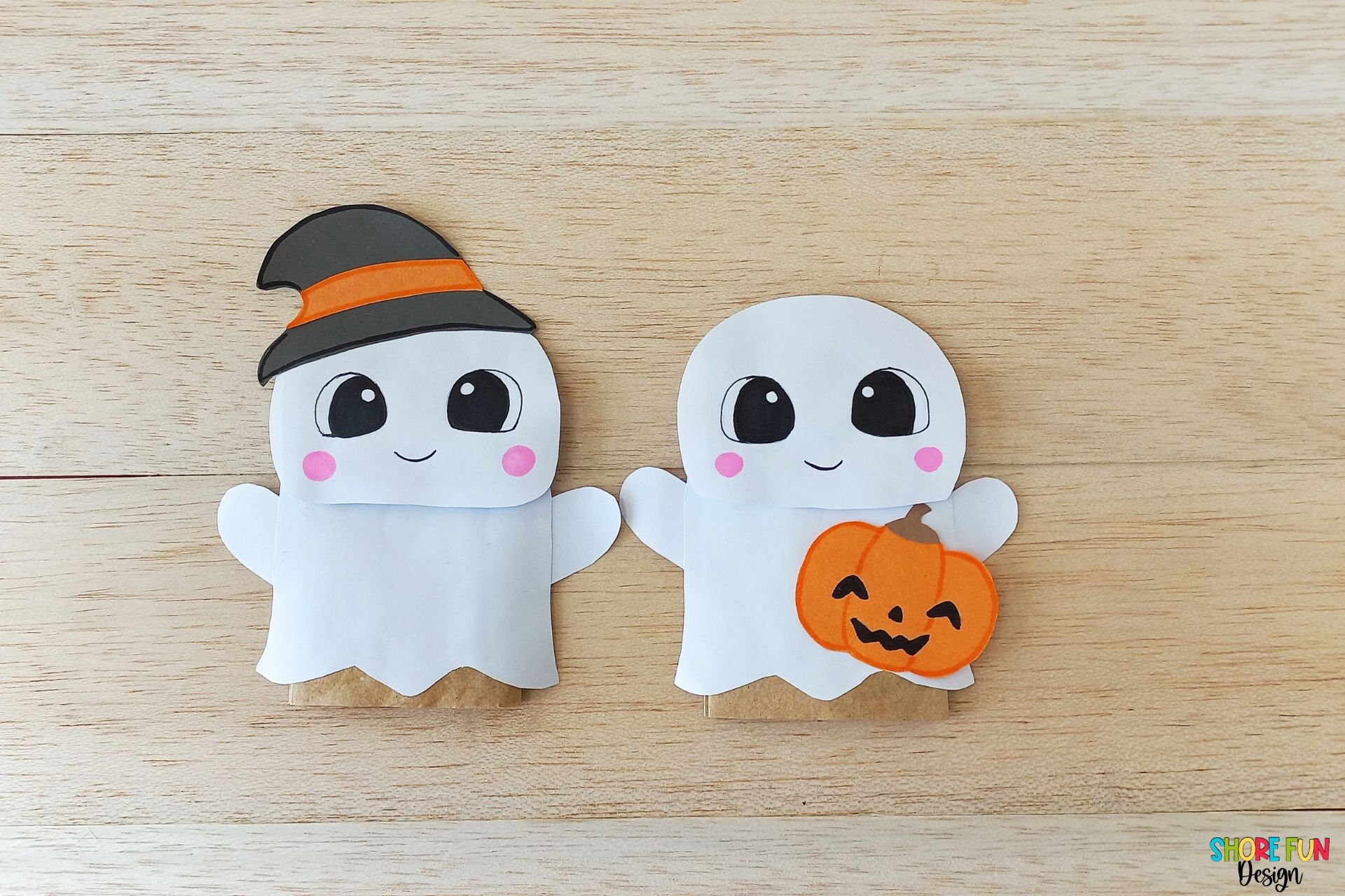 Paper Bag Ghost Puppet With Directions - Etsy