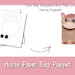 Horse Paper Bag Puppet Craft Template With Directions - Etsy
