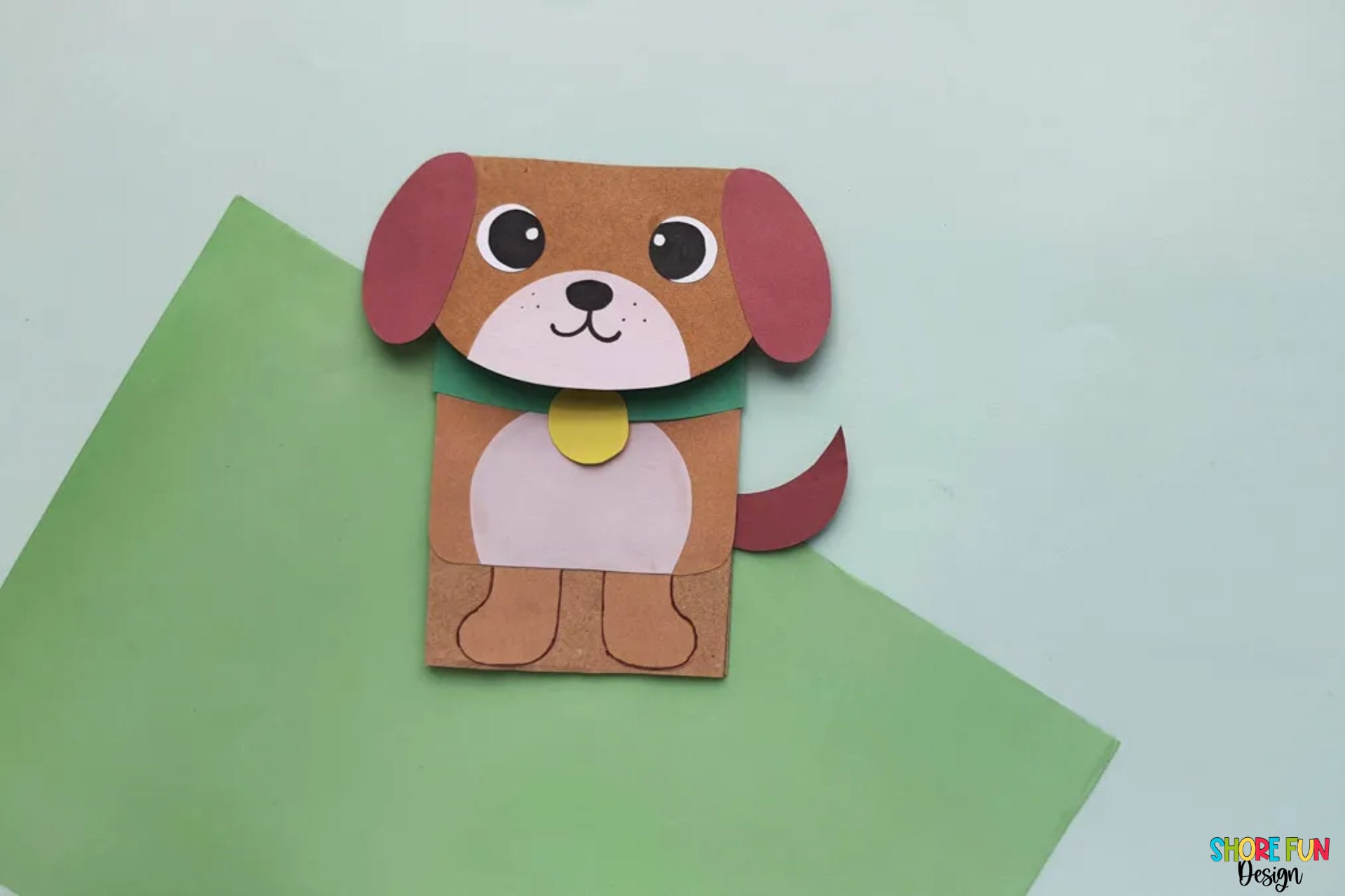 Paper Bag Dog Puppet Template With Directions - Etsy