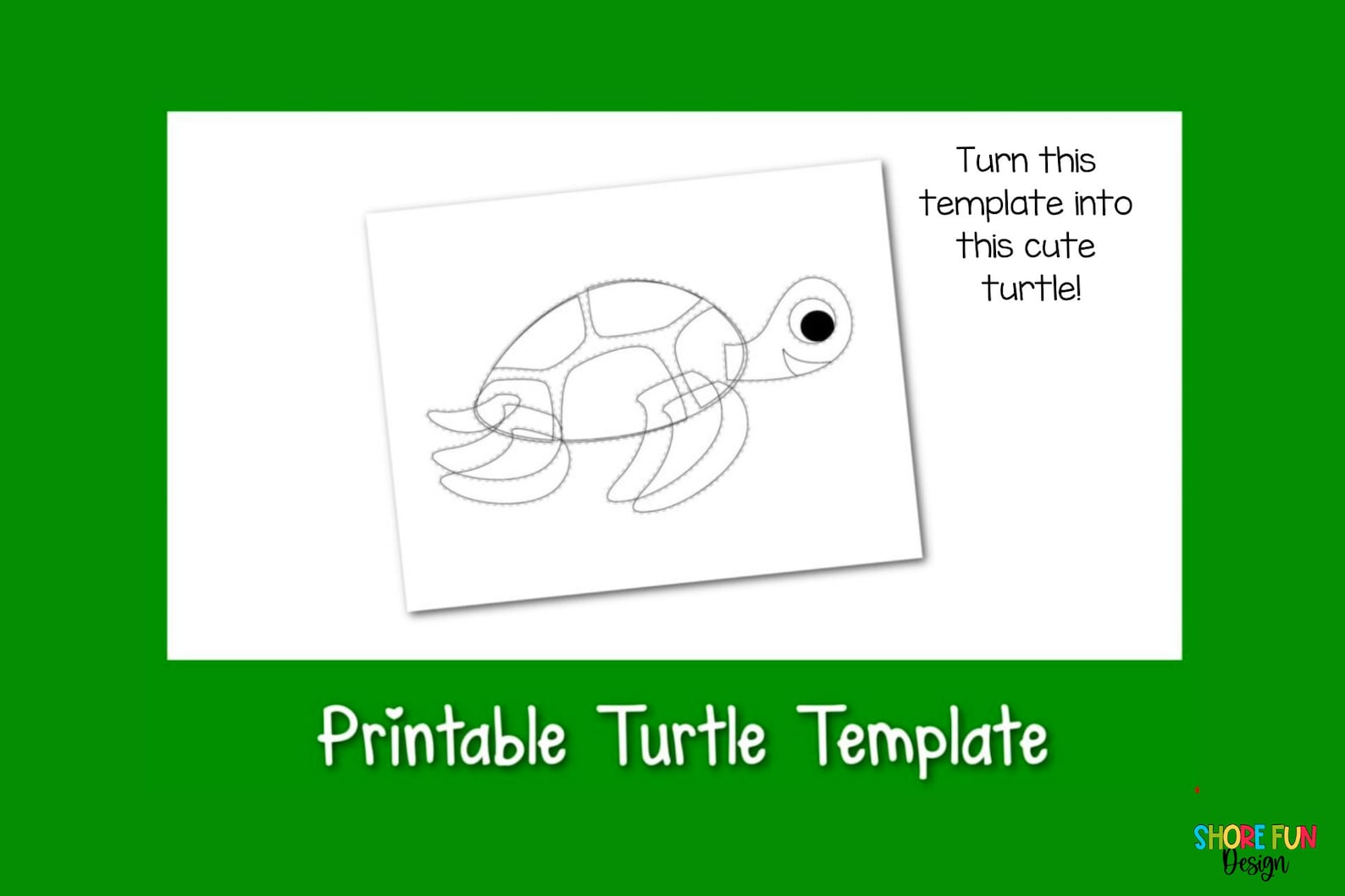 Printable Turtle Craft Template With Directions - Etsy UK