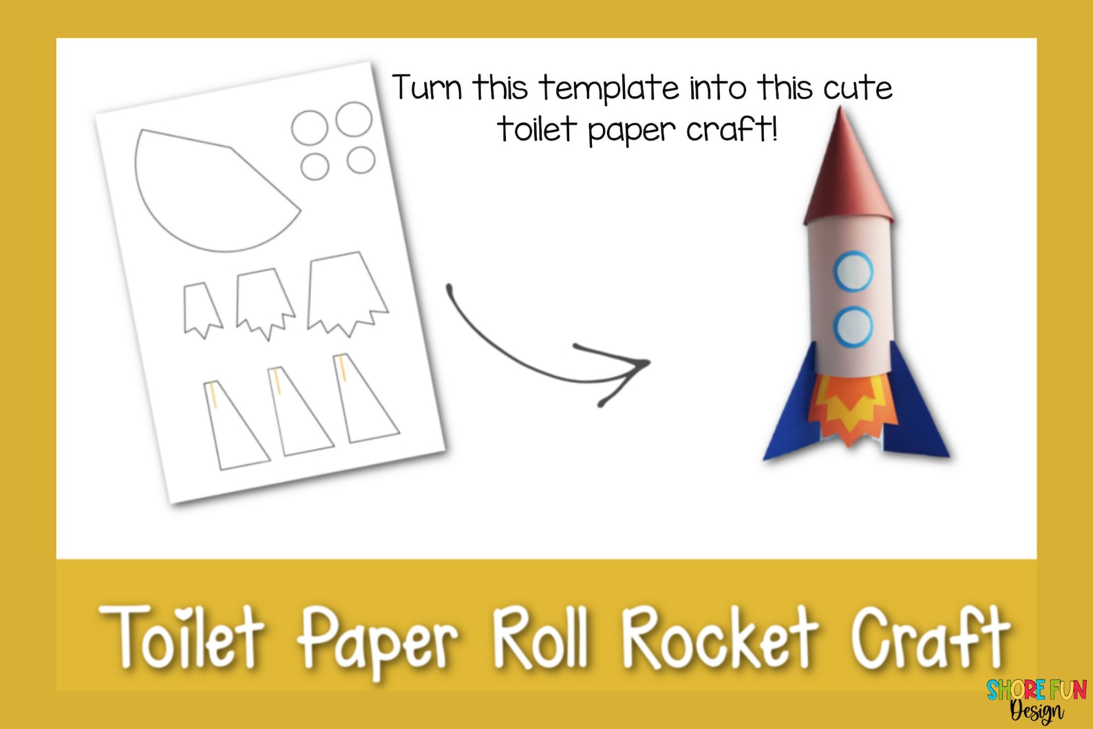 Toilet Paper Roll Rocket Craft Template With Directions - Etsy
