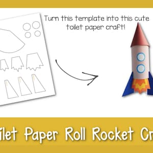 Toilet Paper Roll Rocket Craft Template With Directions - Etsy
