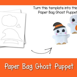 Paper Bag Ghost Puppet With Directions - Etsy