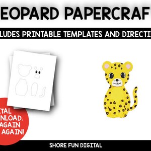 Leopard Papercraft Template With Directions - Etsy