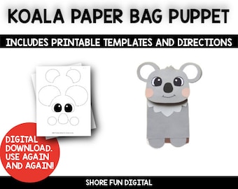 Paper Bag Dog Puppet Template With Directions - Etsy