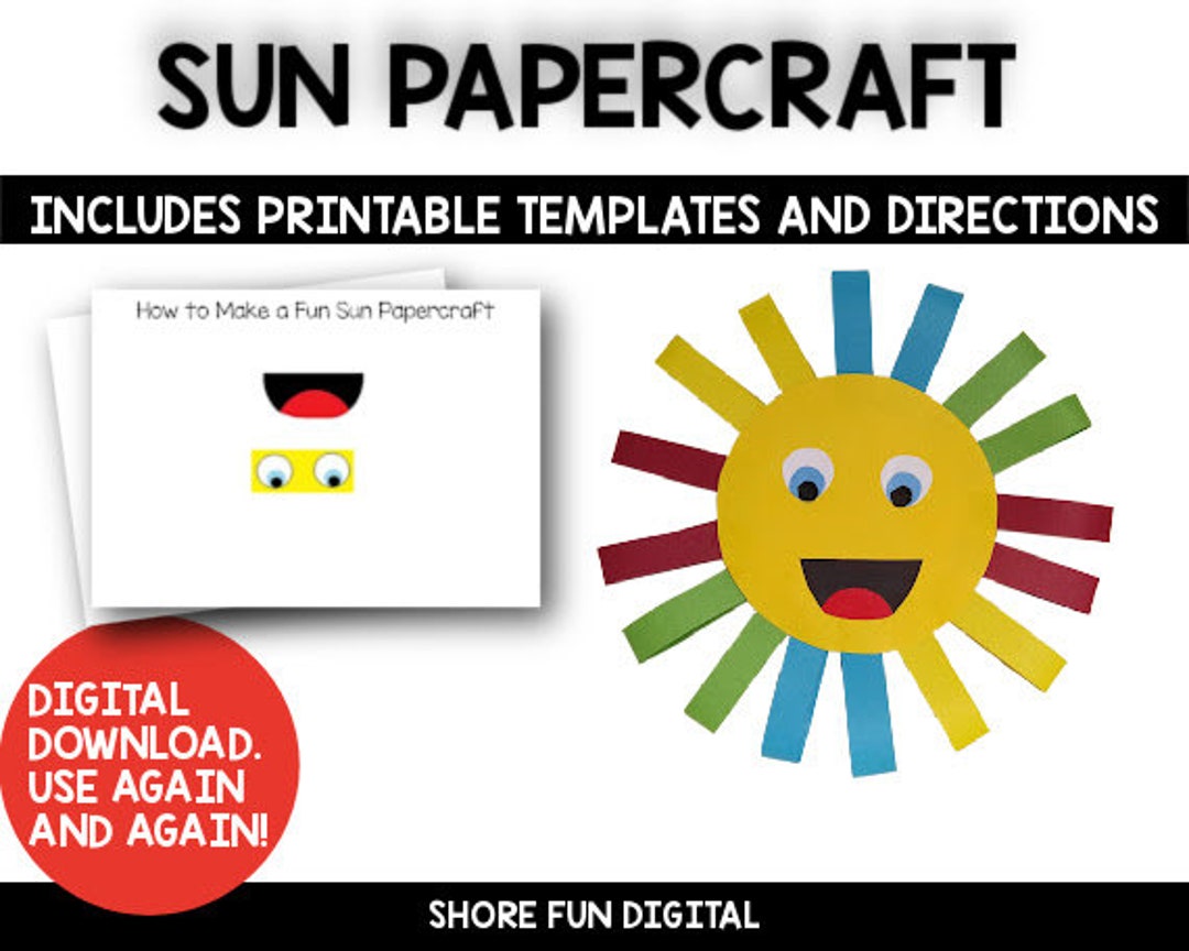 Sun Papercraft Template With Directions - Etsy