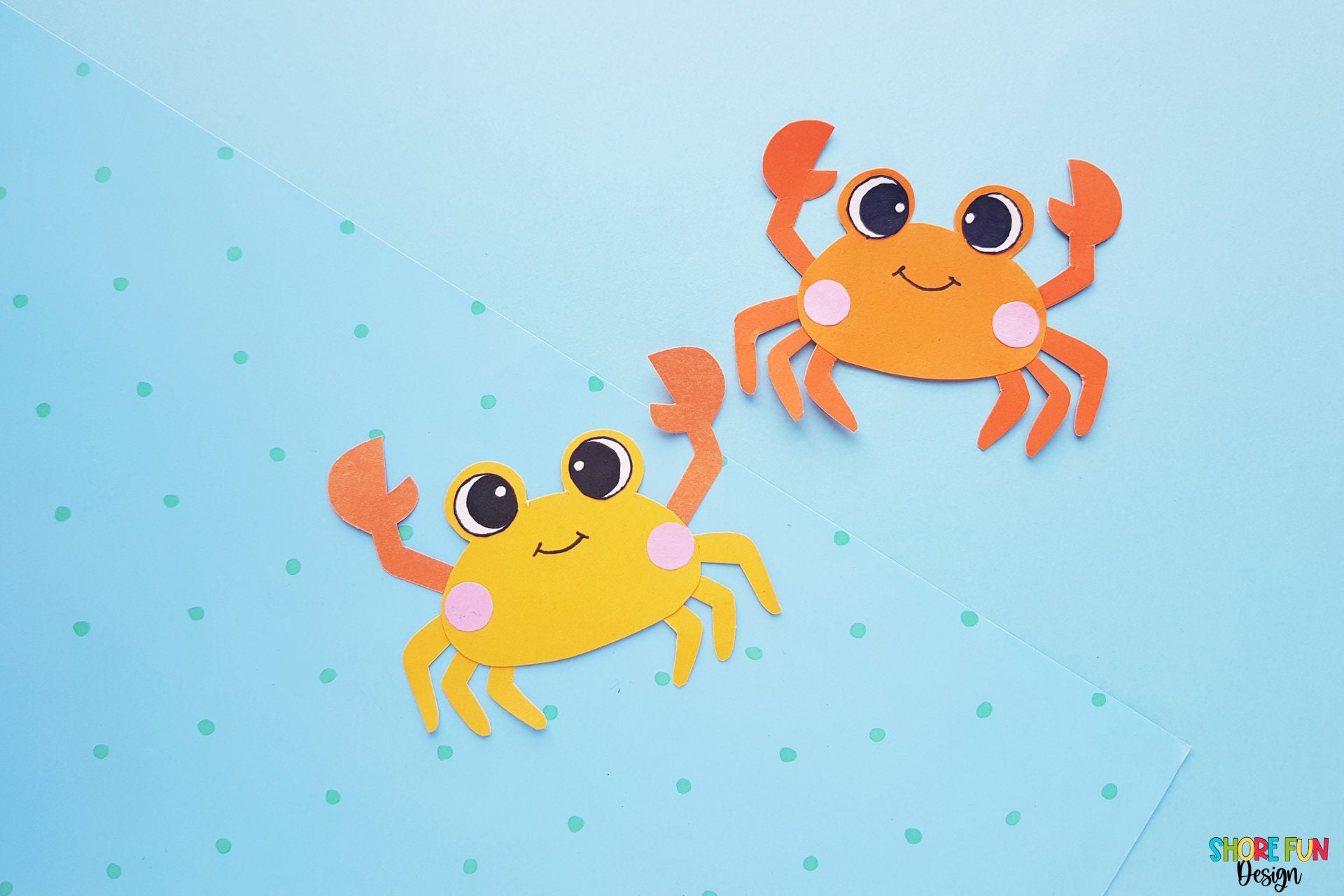 Crab Papercraft Template With Directions - Etsy