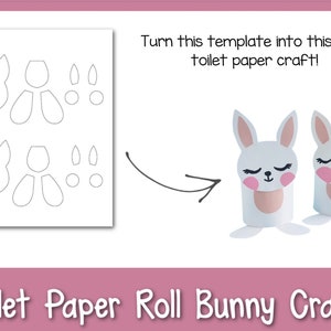 Toilet Paper Roll Bunny Craft Template With Directions - Etsy